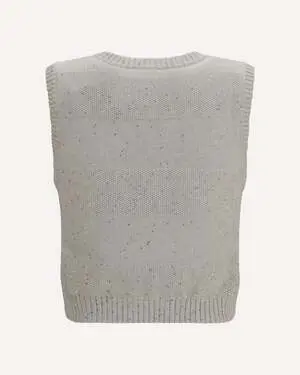 Brunello Cucinelli Knit And Sequined Vest