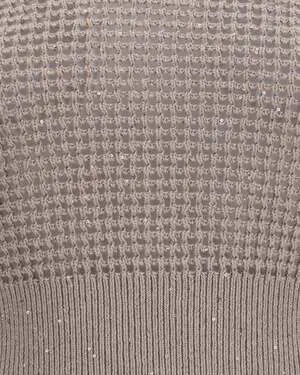 Brunello Cucinelli Perforated Sequin Tank Top