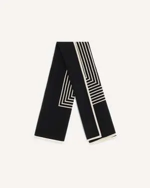TOTEME Monogram Silk Scarf - Black