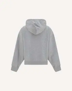GANNI Cotton Zip-up Hoodie - Grey