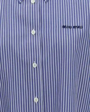 Miu Miu Striped Cotton Shirt