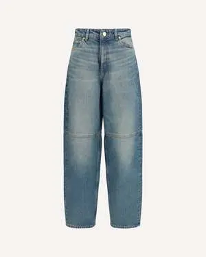 GANNI Stary Rigid Denim Jeans - Light Blue