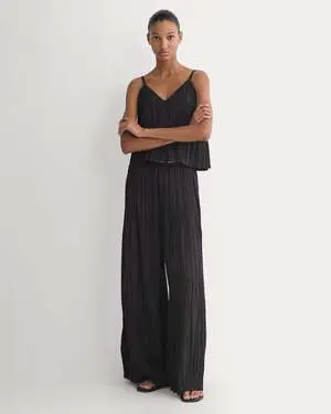Everlane Crinkle Wide-leg Pants - Black