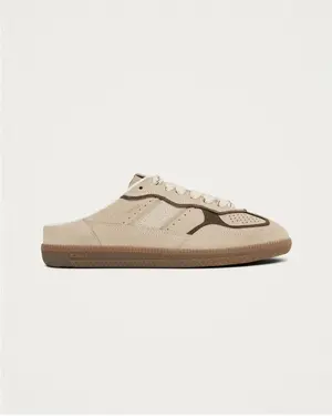 ALOHAS Mule Leather Sneakers With Lace Up Detailing