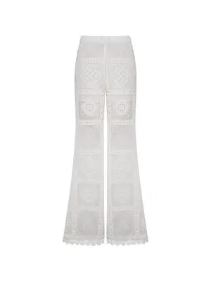 Zimmermann Aster Embroidered Lace Trousers