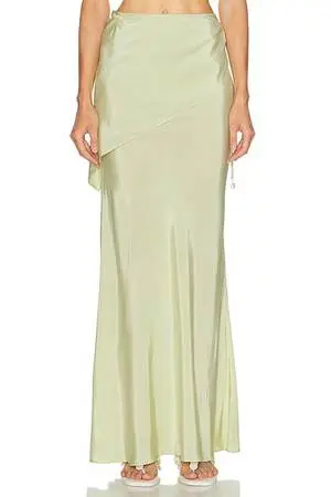 L'academie Tahlia Maxi Skirt - Honeydew