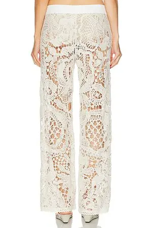 SIEDRES Leane Crochet Lace Wide-leg Pants