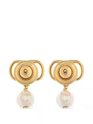 Valentino Garavani Vlogo Signature Pearl Pendant Earrings