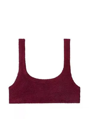 MC2 SAINT BARTH Crinkled Bikini Top - Red