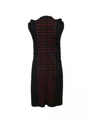 Fendi Checkered Ruffle Detail Dress