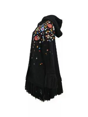 Red Valentino Embroidered Fringed Cardigan
