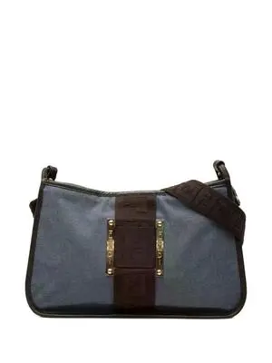 Fendi Denim Pochette Crossbody Bag - Blue