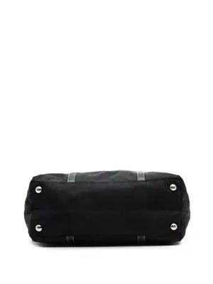 Prada Saffiano Trimmed Tessuto Tote Bag