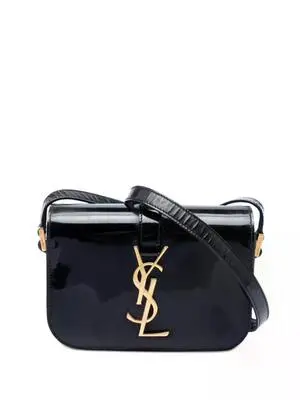 Saint Laurent Patent Monogram Universite Bag - Black