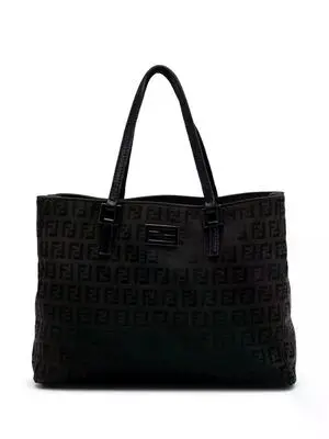 Fendi Zucchino Canvas Tote Bag - Brown