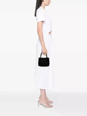 Bottega Veneta Mini Satin Intrecciato Tote Bag - Black