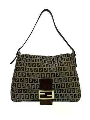 Fendi 2000-2010 Zucchino Canvas Mamma Forever Shoulder Bag - Brown