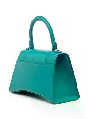Balenciaga Small Shiny Box Calfskin Hourglass Top Handle Bag - Blue