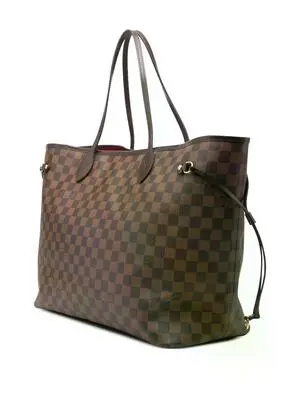 LOUIS VUITTON Damier Ebene Neverfull Gm Tote Bag - Brown