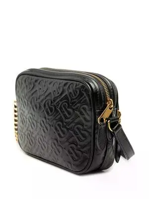 Burberry Embossed Calfskin Tb Monogram Camera Chain Crossbody Bag