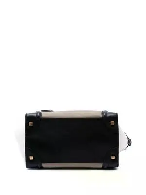 Celine Mini Tricolor Leather Luggage Tote Bag