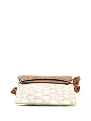 Celine 2022 Triomphe Coated Canvas Phone Pouch Flap Crossbody Bag