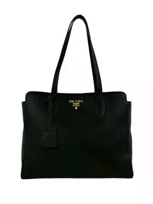 Prada Leather Tote Bag - Black