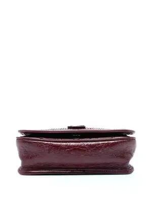 Saint Laurent Crinkled Calfskin Niki Wallet On Chain Crossbody Bag - Red