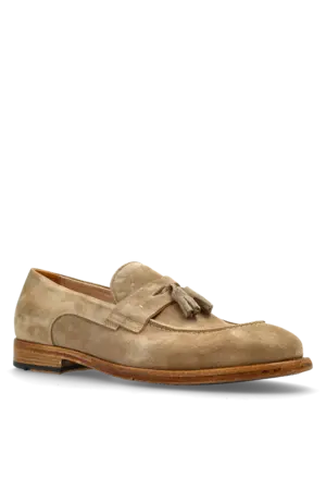 Eleventy Suede Tassel Loafers