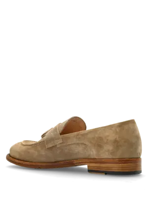 Eleventy Suede Tassel Loafers