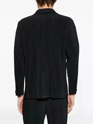 Issey Miyake Plissé-effect Notched-lapel Jacket