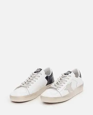 GOLDEN GOOSE Stardan Leather Sneakers With Suede Star And Glossy Detailing - White