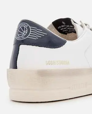 GOLDEN GOOSE Stardan Leather Sneakers With Suede Star And Glossy Detailing - White