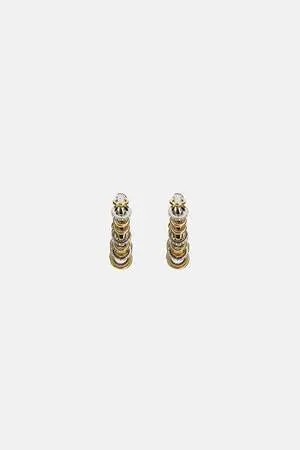 Rabanne Small Punk Xl Link Hoop Earrings - Oro
