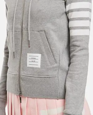 Thom Browne Classic Loopback 4-bar Zip Hoodie