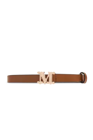 Max Mara Aziata Skinny Leather Belt - Brown