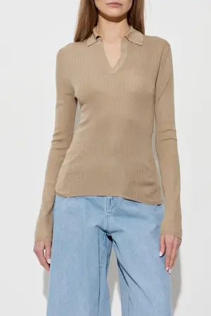 Max Mara Fergo Polo Knit Top