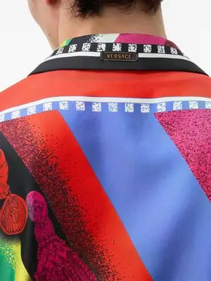 Versace Printed Silk Twill Shirt