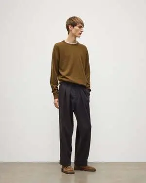Johnstons Of Elgin Traquair Twill Check Wool & Cashmere Blend Trousers