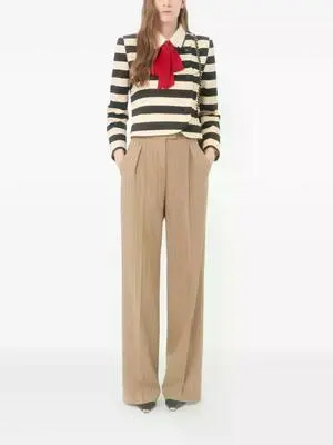 Valentino Garavani Faded Pinstripe Virgin Wool Trousers