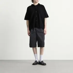 Issey Miyake Pleat Short Sleeve Shirt - Black