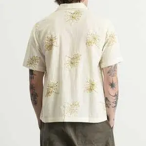 Universal Works Hand Embroidered Stripe Road Shirt - Ecru
