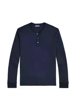 Ralph Lauren Purple Label Interlock Long-sleeve T-shirt - Blue