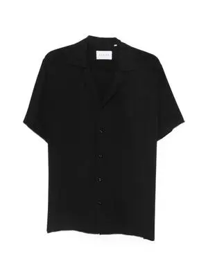 MARSEM Short-sleeve Camp-collar Shirt - Black