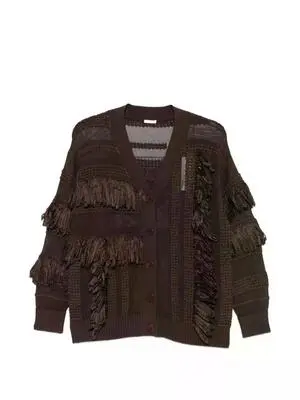 JOSEPH Musa Fringe-trimmed Cardigan - Brown