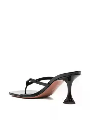 Amina Muaddi Juliette Patent Finish Sandals