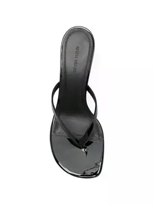 Amina Muaddi Juliette Patent Finish Sandals