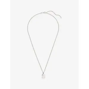 SERGE DENIMES Guardian Rhodium-plated Sterling Pendant Necklace With Cubic Zirconia - Silver