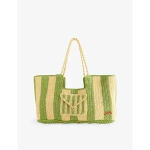 DAMSON MADDER Oversized Raffia Tote Bag