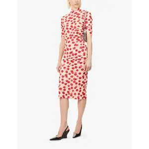 Stella McCartney Mesh Midi Skirt - Raspberry